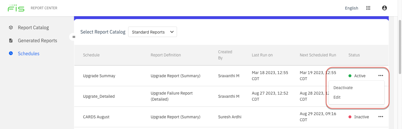 Schedule Reports | Axon Docs