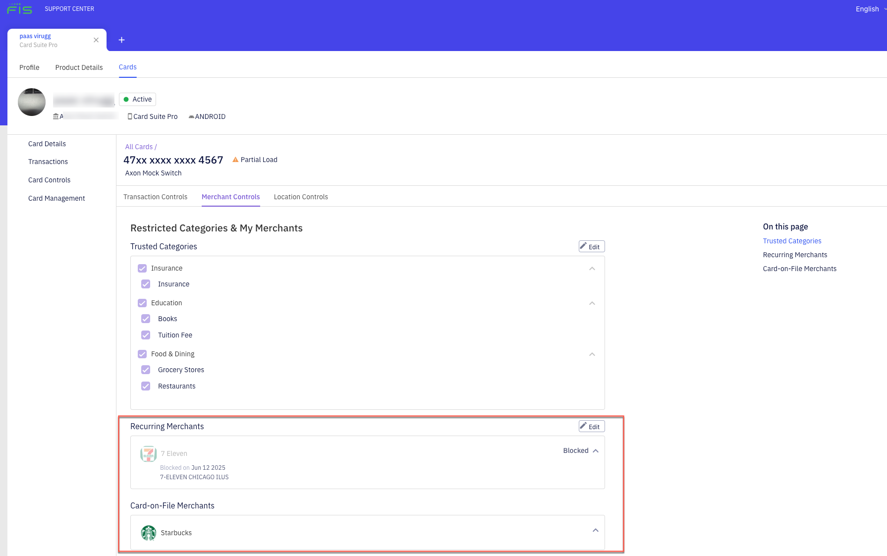 Card Controls | Axon Docs