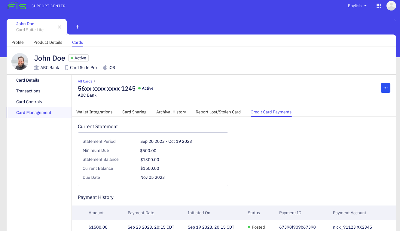 Card Management | Axon Docs