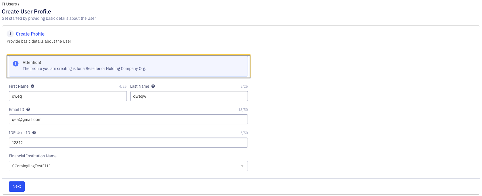 FI User Management | Axon Docs