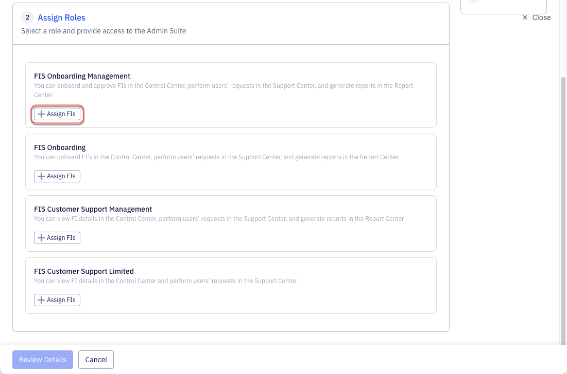 FIS-User Management | Axon Docs