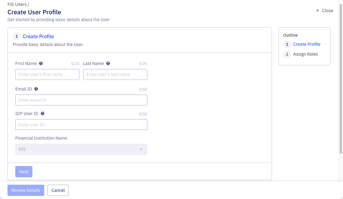 FIS-User Management | Axon Docs