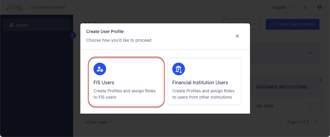 FIS-User Management | Axon Docs
